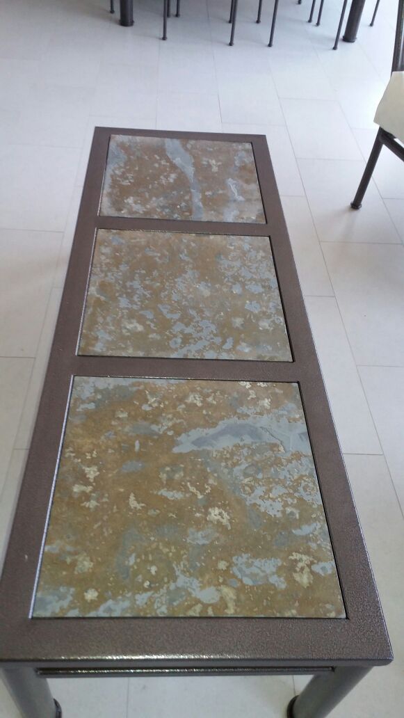 Mesa centro fierro 3 piedras (angosta) 140x50 - Rusti Home - Armonía en ...